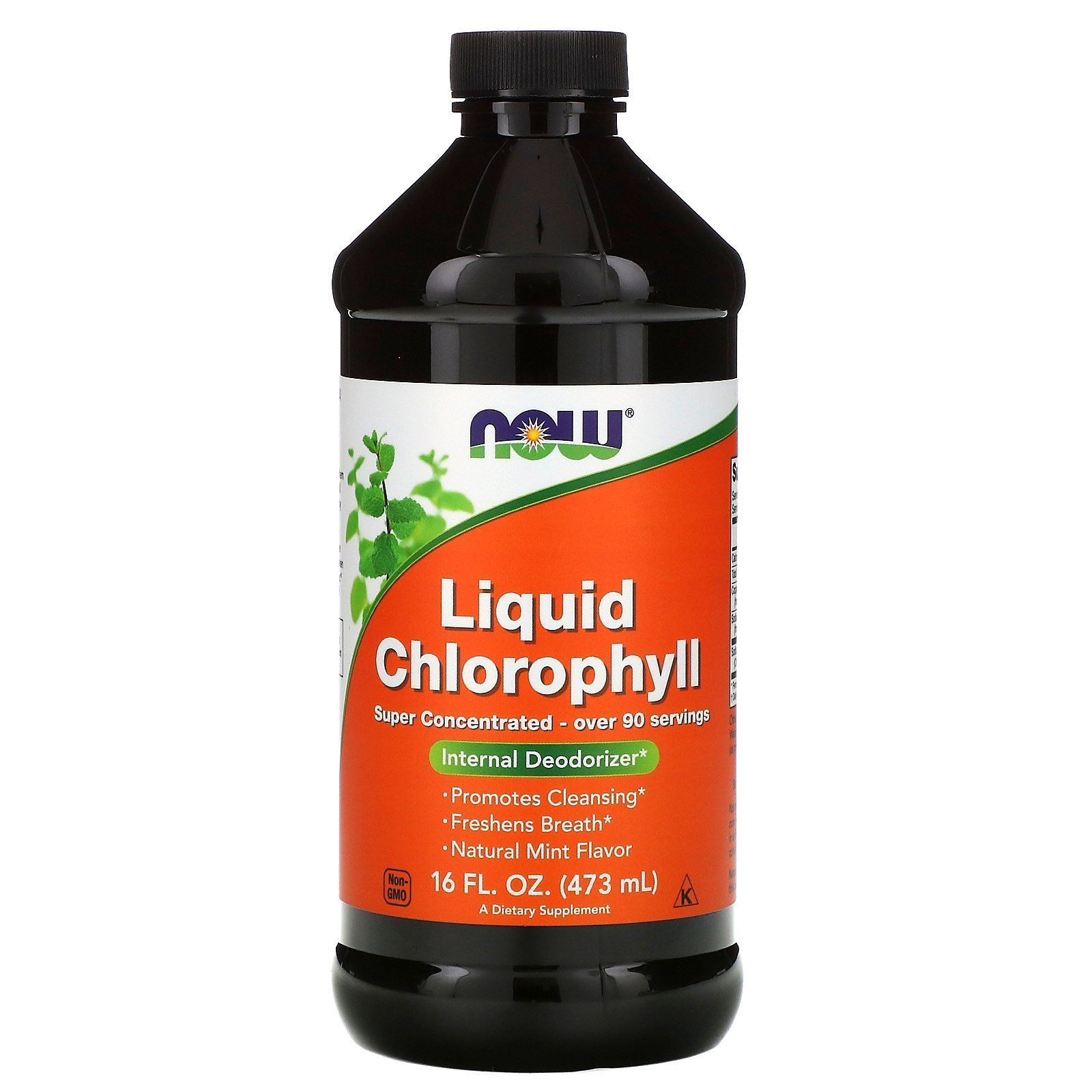 Рідкий хлорофіл, з м'ятним смаком, Liquid Chlorophyll, Now Foods, 16 ...