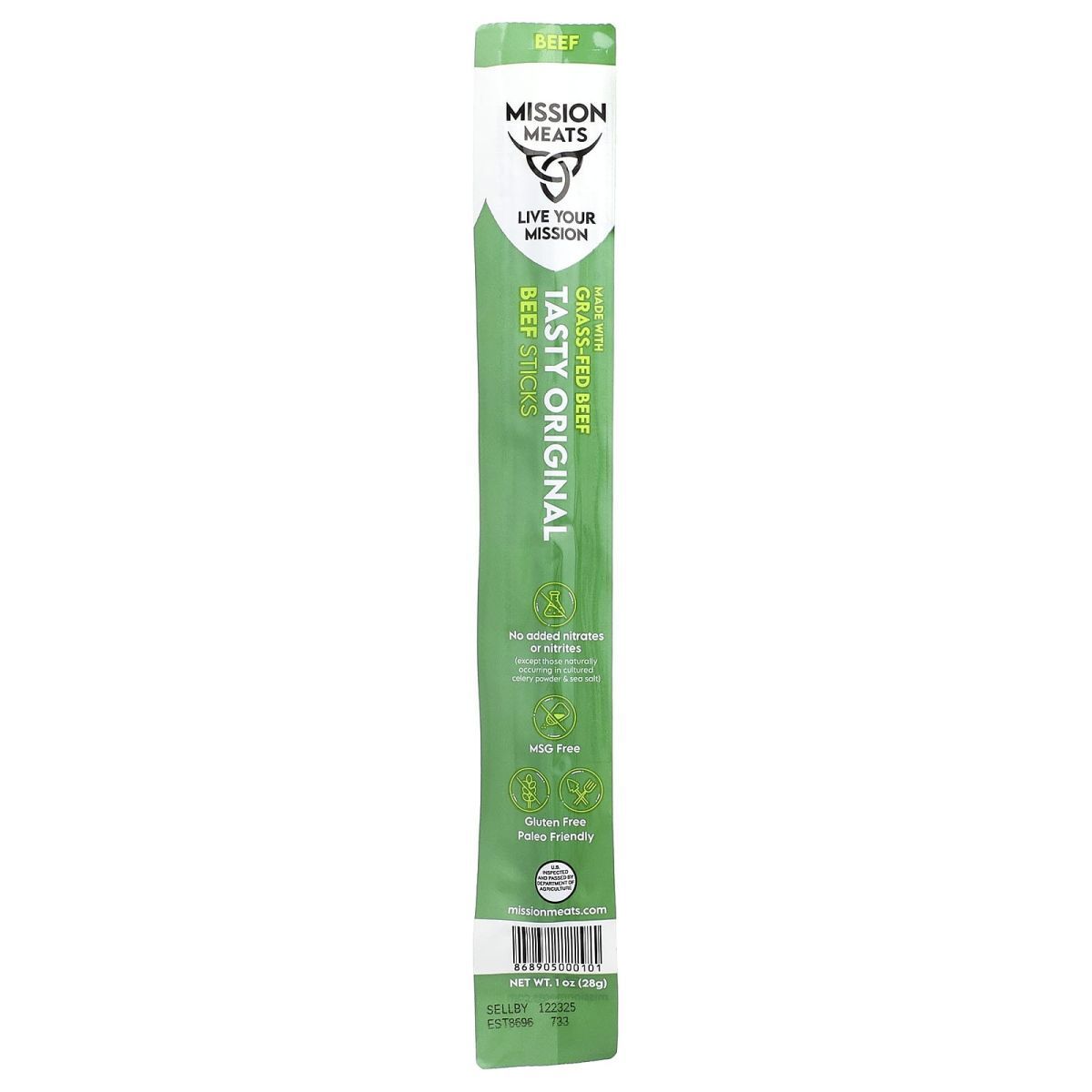 Mission Meats, Beef Sticks, Tasty Original, 1 oz (28 g) купить в ...