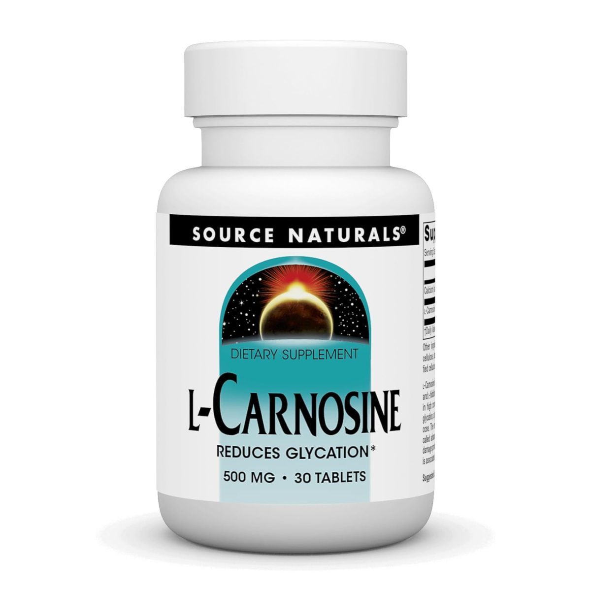 Карнозин Source Naturals (L-Carnosine) 500 мг, 30 таблеток купить в ...
