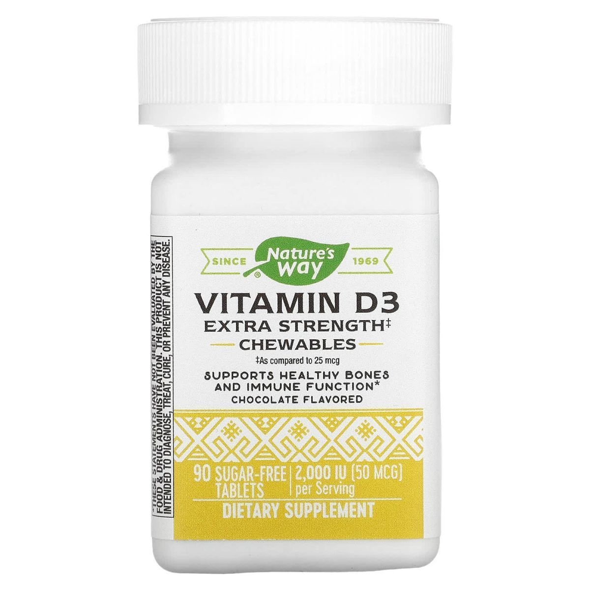 Nature's Way, Vitamin D3, Extra Strength, Chocolate, 50 mcg (2,000 IU ...