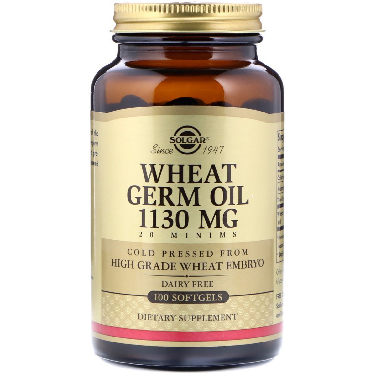 Масло зародків пшениці Solgar (Wheat Germ Oil) 1130 мг 100 капсул ...