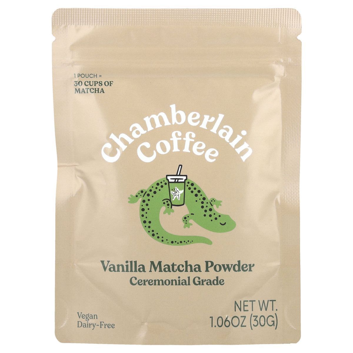 Chamberlain Coffee, Vanilla Matcha Powder, Ceremonial Grade, 1.06 oz (30 g)