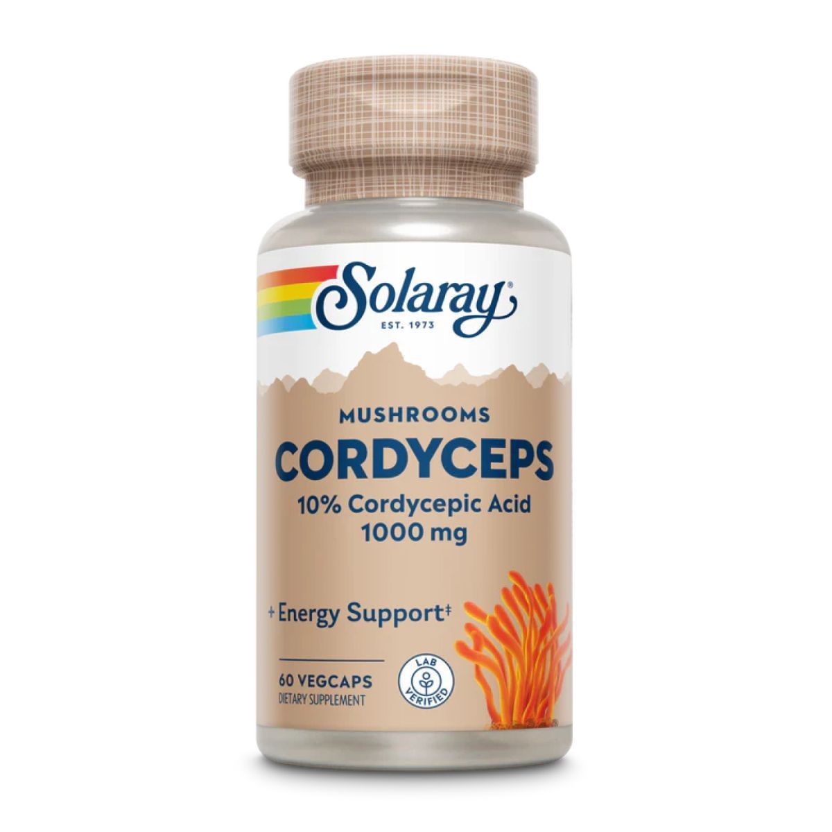 Cordyceps Mushroom Extract 500mg - 60 vcaps Solaray купить в Украине ...