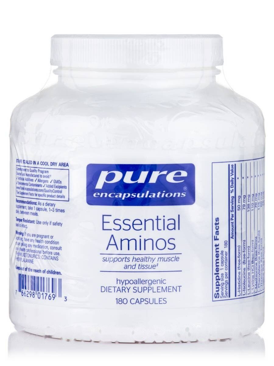 Незаменимые аминокислоты Pure Encapsulations (Essential Aminos) 180 ...
