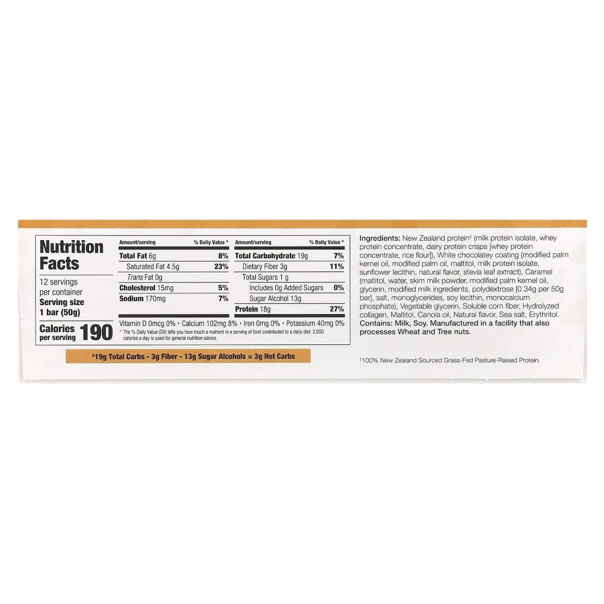 PERFECT Sports, Diesel, New Zealand Protein Bar, White Chocolate Salted ...