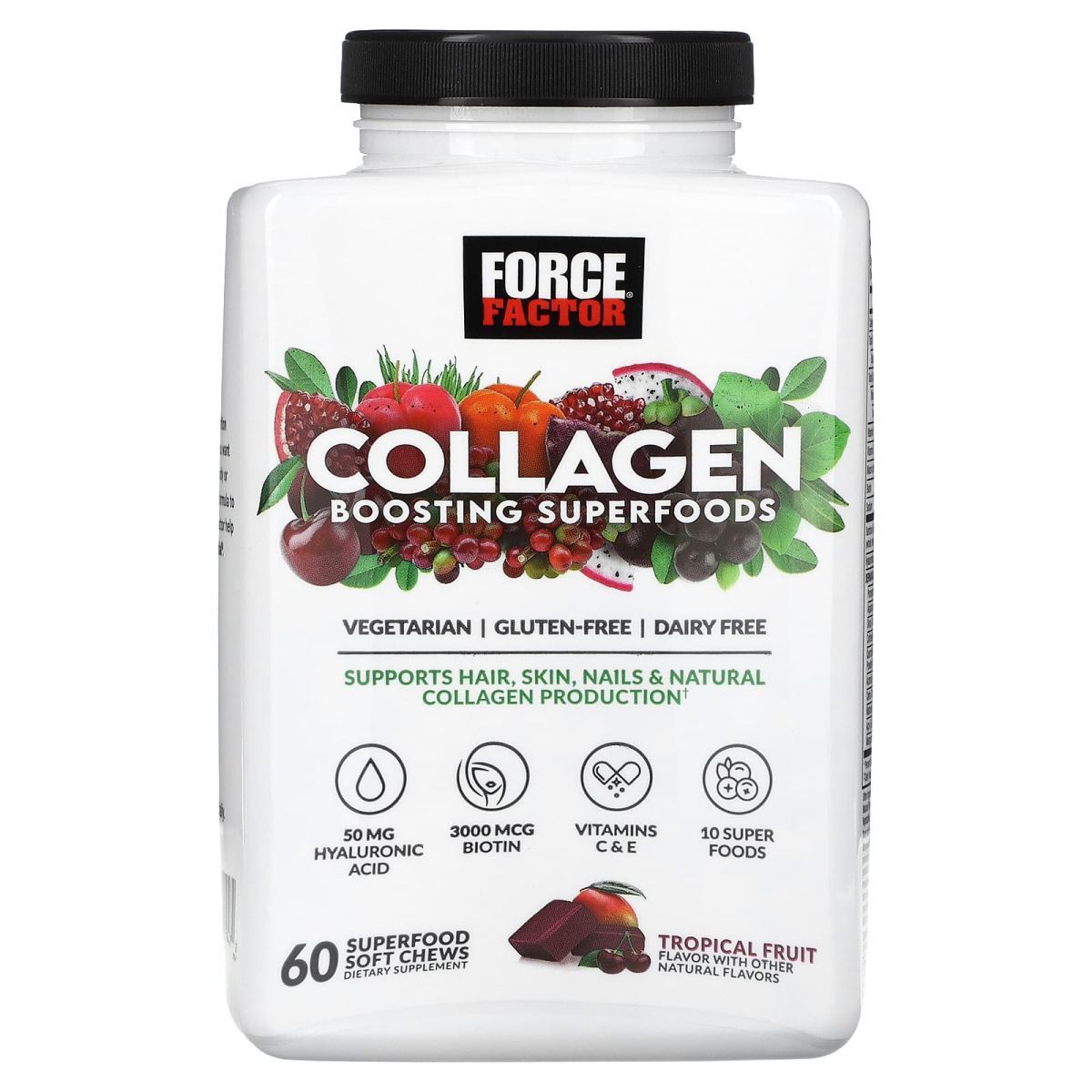 Force Factor, Collagen Boosting Superfoods, Tropical Fruit, 60 ...