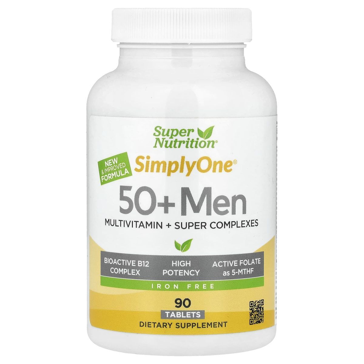 Super Nutrition, Simply One, Men's 50+ Multivitamin with Super ...